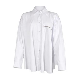 D.exterior Hemden mit Taschenverzierung - - Blouses & Shirts - Damen - Wei&szlig; - M
