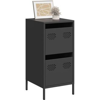 vidaXL Buffet noir 35x39x73,5 cm acier lamin&eacute; &agrave; froid Vidaxl