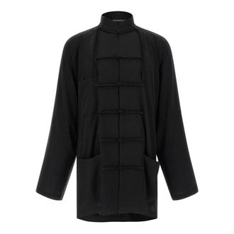 Yohji Yamamoto Homme, Chemises, Noir, Taille: XL Ta Tuxedo China Blazer