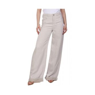 Emporio Armani Leinenmischung Wide-Leg Jeans - - Jeans - Damen - Grau - W29