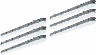 ETC Shop Led Deckenlampen Feuchtraum 120 cm Feuchtraumwannenleuchten led 120 cm Garagenlampen led R&ouml;hre, Reihenschaltung, 1x led 36 Watt 4320 Lumen kaltwei&szlig;