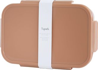 3 Sprouts Bento Box f&uuml;r Kinder - Brotdose mit F&auml;chern, Lunchbox f&uuml;r Schule und Kindergarten - Box aus recyceltem Kunststoff f&uuml;r Kinder - Rost