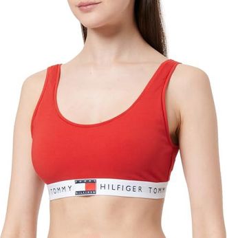 Tommy Hilfiger Brassière Femme Unlined avec Basque Emblématique, Rouge (Primary Red), L