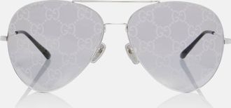 Gucci Aviator-Sonnenbrille Guccissima GG
