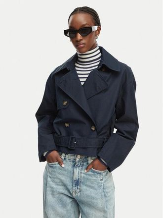 Tommy Jeans Tenchcoat DW0DW22322 Dunkelblau Relaxed Fit