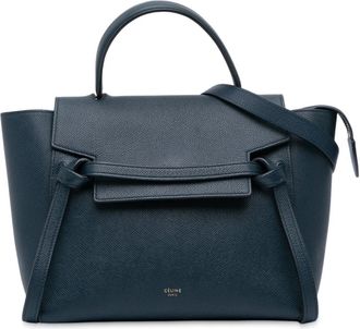 Celine Hobo Bags - Mini Grained Calfskin Belt Bag - Gr. unisize - in Blau - f&uuml;r Damen