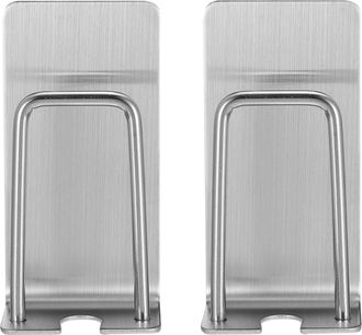 Amosfun Edelstahl Zahnb&uuml;rstenhalter Selbstklebend Wandmontage Becherhalter F&uuml;r Badezimmer Rostfreier Zahnbecherhalter Kompakte Gr&ouml;&szlig;e