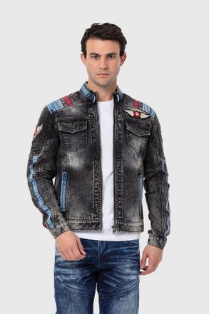 Cipo & Baxx Jeansjacke Jeans Jacket mit coolen Stickereien