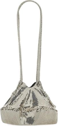 Kara Femme, Sacs, Gris, Taille: ONE Size Mesh Drawstring Shoulder Bag