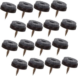 Soimiss 20 Stück Möbelgleiter Nagel Filzfüße Braun rutschfest Möbelbodenschutz Stuhlbeinschoner Kratzfest Geräuschdämpfend für Tische Stühle Hartholzböden Vin