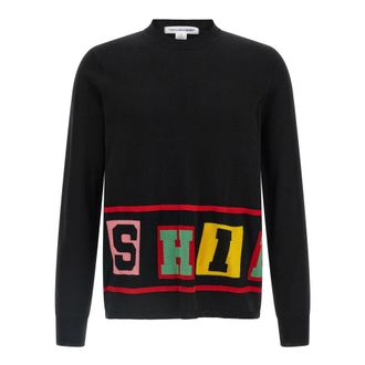 Comme Des Gar&ccedil;ons Intarsien-Pullover - - Knitwear - Herren - Schwarzk - L