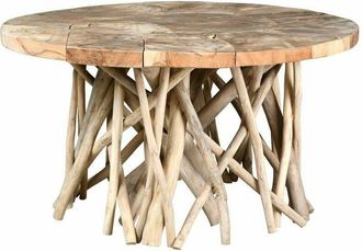 Aubry Gaspard Aubry Gaspard - Table ronde en teck Puzzle - Arthur
