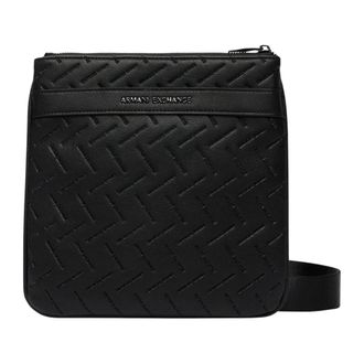 A|X Armani Exchange Homme, Sacs, Noir, Taille: ONE Size Sac bandouli&egrave;re Ginevra Embossed