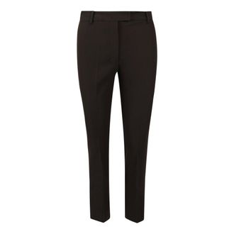 Max Mara Femme, Pantalons, Brun, Taille: 38 FR Cotton and Stretch Viscose Pantalons