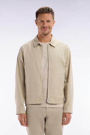 Eden Park Blouson Zipp&eacute; En Gabardine De Coton Stretch Beige