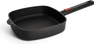 Woll Diamond Logic XR Gusspfanne, viereckig - Induktiv -, 24 cm x 24 cm, 6 cm hoch, mit abnehmbarem Stiel - Geeignet für alle Herdarten, Aluminiumguss, Ant