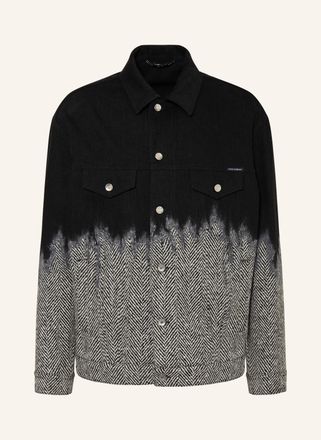 Dolce & Gabbana Jeansjacke Im Materialmix schwarz