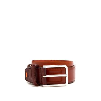 Santoni Homme, Accessoires, Orange, Taille: 120 CM Ceinture en cuir élégante au design unique