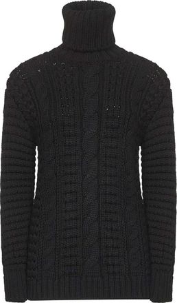 Moncler Femme, Pulls, Noir, Taille: 40 FR Pull noir en laine avec col roulé