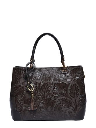 Anna Luchini Kastanienbraun Rindsledertasche