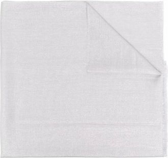 Brunello Cucinelli Femme, Accessoires, Gris, Taille: ONE Size &Eacute;charpe Grise en Soie et Cachemire &agrave; Franges