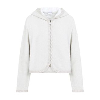 Moncler Zip-Up Cardigan - - Knitwear - Damen - Wei&szlig; - XS