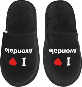 Generic Pantoufles Moelleuses I Love Avondale Chaussons Antid&eacute;rapants Respirantes Chausson Pour Homme Unisex Chambre L