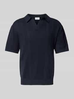 Lindbergh Oversized Poloshirt mit V-Ausschnitt