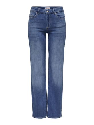 Only Female Straight-Fit Jeans ONLBLUSH Mittlere Taille Gerade geschnitten Jeans