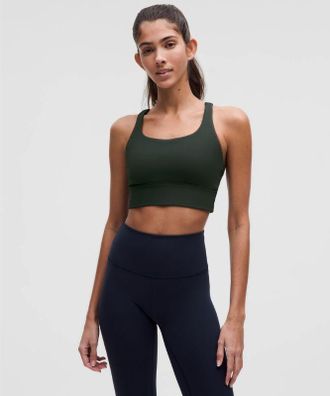 lululemon Energy BH Lang für Frauen - Größe 10 in Rainforest Green