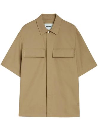 Jil Sander chemise à poches à rabat - Marron