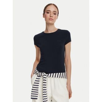 Guess T-Shirt V6YI24 K4787 Dunkelblau Slim Fit