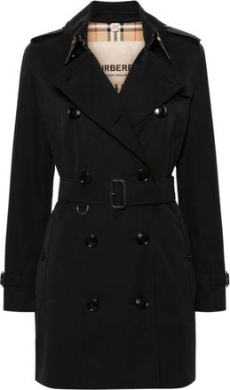 Burberry Femme, Manteaux, Noir, Taille: 32 FR Double-Breasted Trench Coat