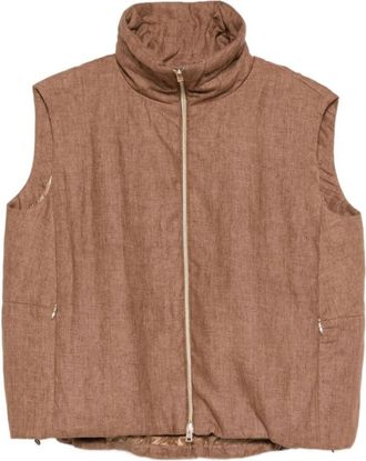 Herno Femme, Vestes, Brun, Taille: 36 FR Zip Vest