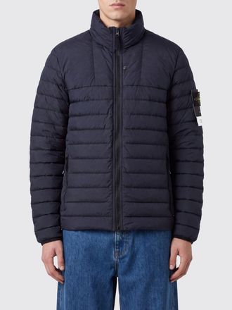 Stone Island Doudoune courte en nylon recycl&eacute; d&eacute;perlant avec col montant