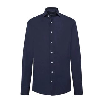 Hackett Popeline-Hemd mit feinen Streifen - - Shirts - Herren - Blau - S