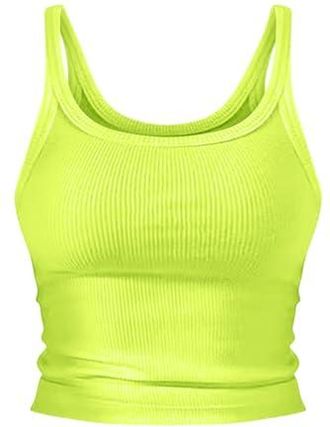 Generic D&eacute;bardeur c&ocirc;tel&eacute; pour femme - Couleur pure - Col carr&eacute; - Caraco pour femme - En coton d&eacute;contract&eacute; - Sans manches - Confortable - Coupe ajust&eacute;e - Brete