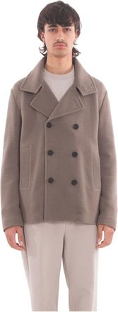 Duno Homme, Manteaux, Brun, Taille: L Oswald Tech Wool Cashmere Peacot