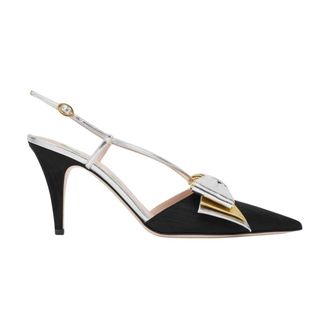 Valentino Garavani Flache Slingback Schleifen Schuhe - - Shoes - Damen - Schwarzk - 38 1/2 EU