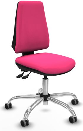 Piqueras y Crespo Elche B&uuml;rostuhl ohne Armlehnen, ausgestattet mit Asincro und Schneidschaum, Rollen 65 mm, Parkett, Rosa