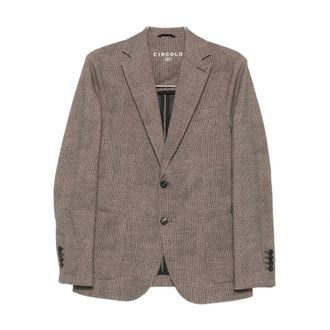 Circolo 1901 Homme, Vestes, Brun, Taille: XL Veste en coton et élasthanne