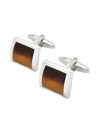 Lindenmann Manschettenkn&ouml;pfe mit Einfassung in Perlmutt-Optik