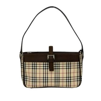 Burberry Pre-owned Leder Canvas Umh&auml;ngetasche - - Pre-owned - Damen - Beige - ONE SIZE
