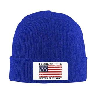 Generic Je Pourrais Chier Un Meilleur Pr&eacute;sident Unisex Bonnets Hiver Coupe-Vent Bonnet De P&ecirc;cheur Chaud Bonnets Tricot&eacute; pour Course &Agrave; Pied Randonn&eacute;e Cyclisme