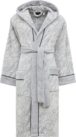 Philipp Plein unisex, V&ecirc;tements de nuit et de d&eacute;tente, Blanc, Taille: L/Xl Peignoir de bain &agrave; capuche Signature