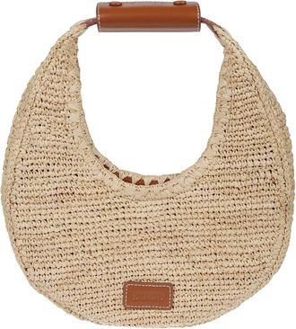 Staud Staud, Femme, Sacs, Beige, Taille: ONE Size Sac cabas en raphia avec motif lune