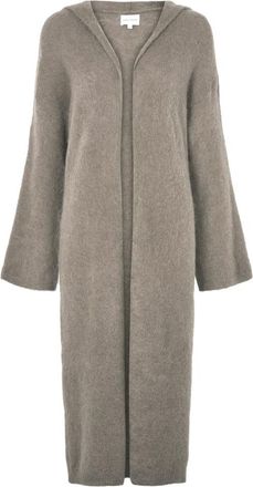 Americandreams Americandreams, Femme, Pulls, Gris, Taille: ONE Size June Long Alpaca Cardigan With Hood