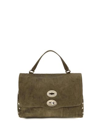 Zanellato Postina Officina Suede Top Handle Bag - Brown