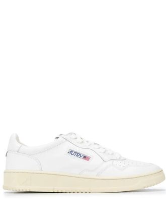 Autry Low-Top Sneaker - White Leather Sneakers With Perforated Detailing - Gr. 45 (EU) - in Wei&szlig; - f&uuml;r Damen