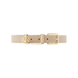 A|X Armani Exchange Femme, Accessoires, Beige, Taille: 90 CM Belt with Logo Charm